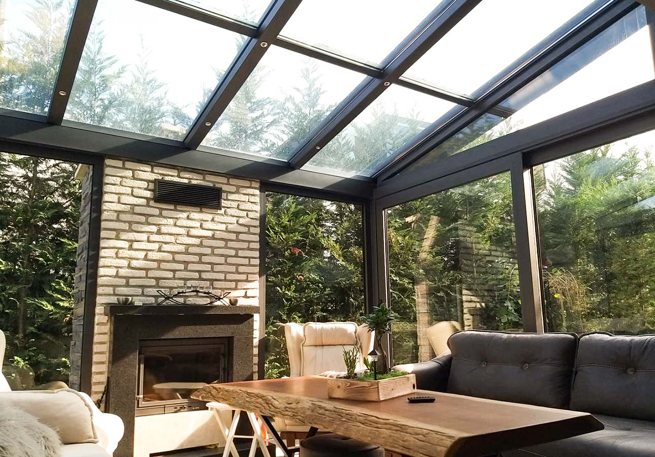 Fixed Glass Roof Pergola | Aluminium Glass Roof Systems UK | Veraforza