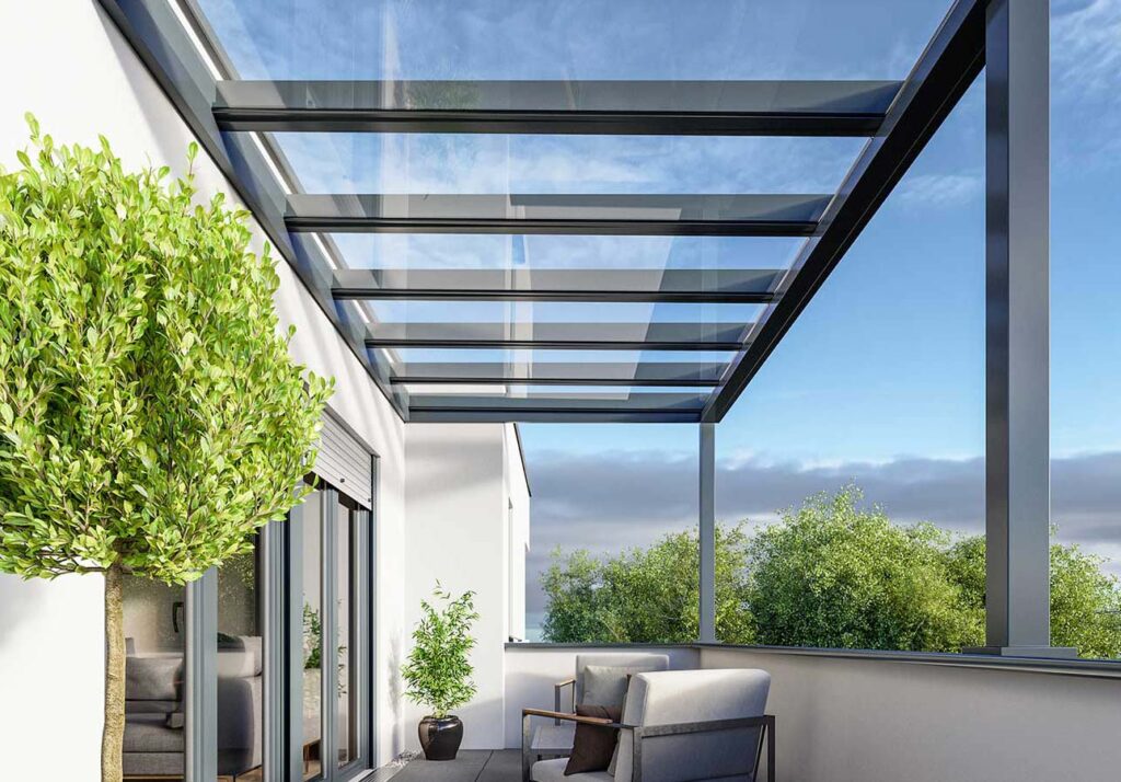 Fixed Glass Roof Pergola UK | Year-Round Cover | Veraforza